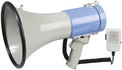 Megaphone 25W with Siren and Handheld Microphone