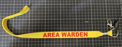 Lanyard YELLOW - AREA WARDEN