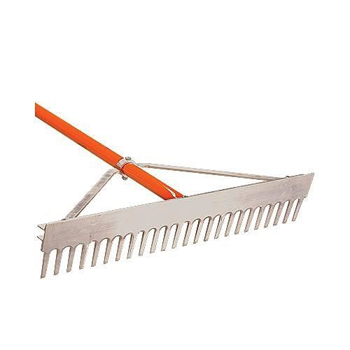 Leonard 24-Inch Lightweight Aluminum Rake With Rounded Tine