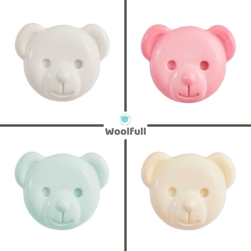Woolfull | Teddy Bear Face Buttons