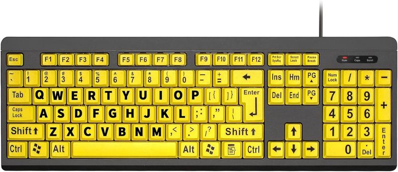 Large Print Traditional Keypad Computer Keyboard