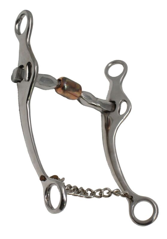 Reining bit Snaffle with copper roller