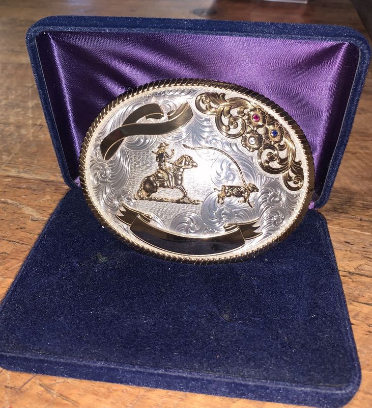 Breakaway Roping Trophy Belt Buckle