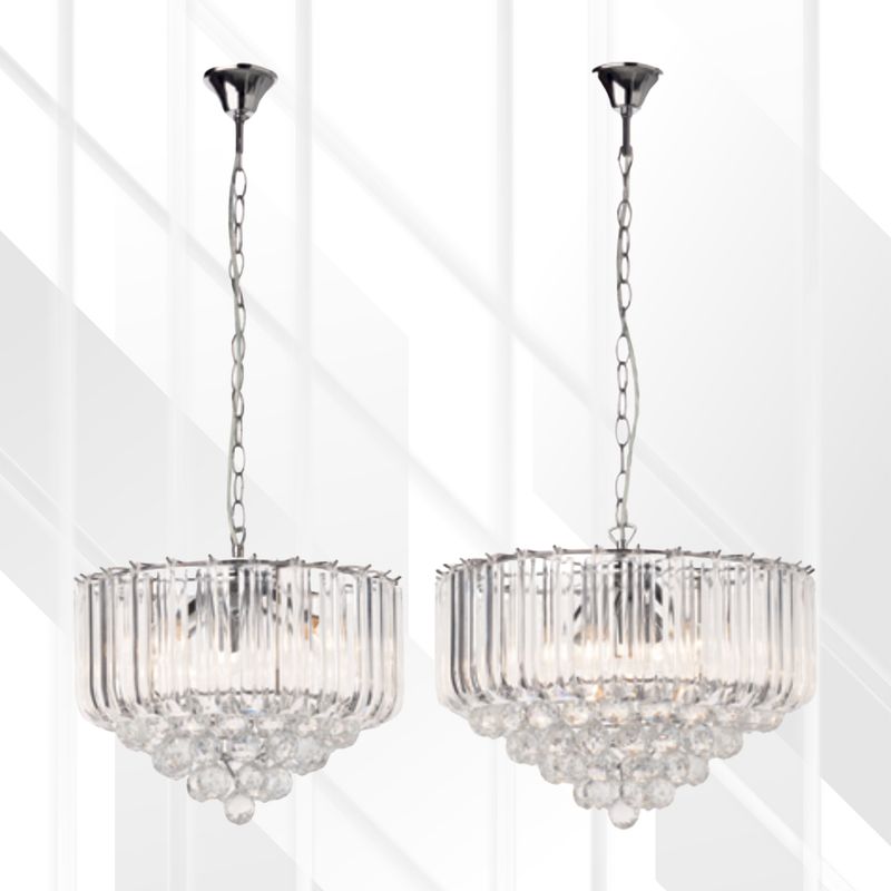 Otis 3 And 5 Lantern Acrylic Chandelier Chrome