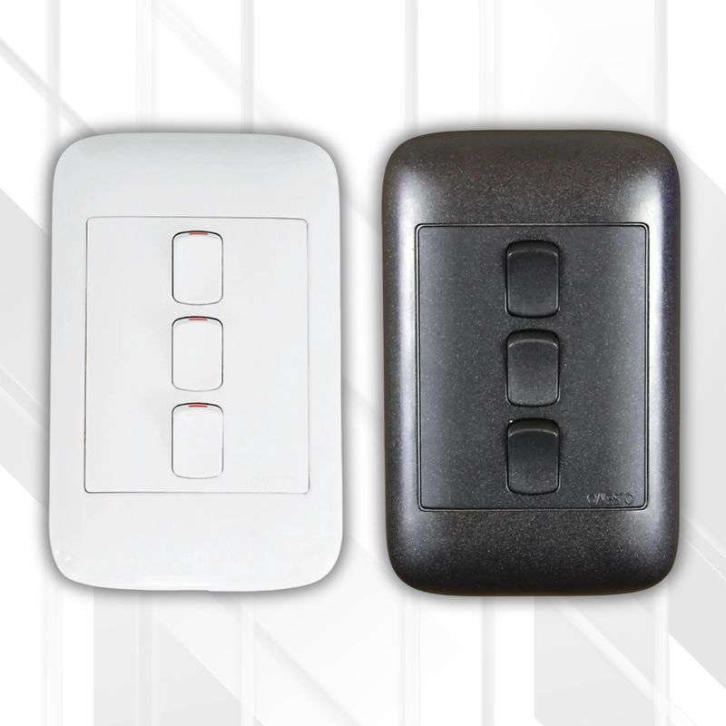 Onesto 3 Lever 1 Way Switch Complete 4x2