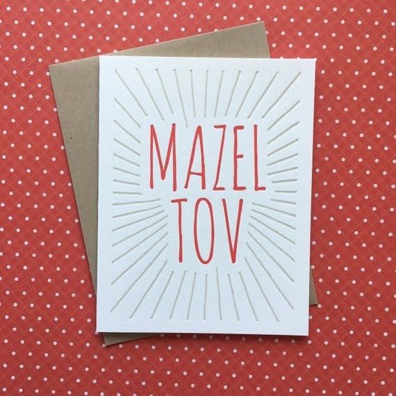 Mazel Tov Notecard by Lucky Bee Press
