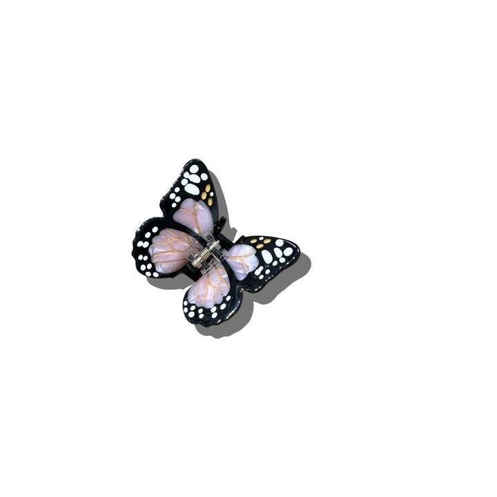 Mini Monarch Hair Claw Pink