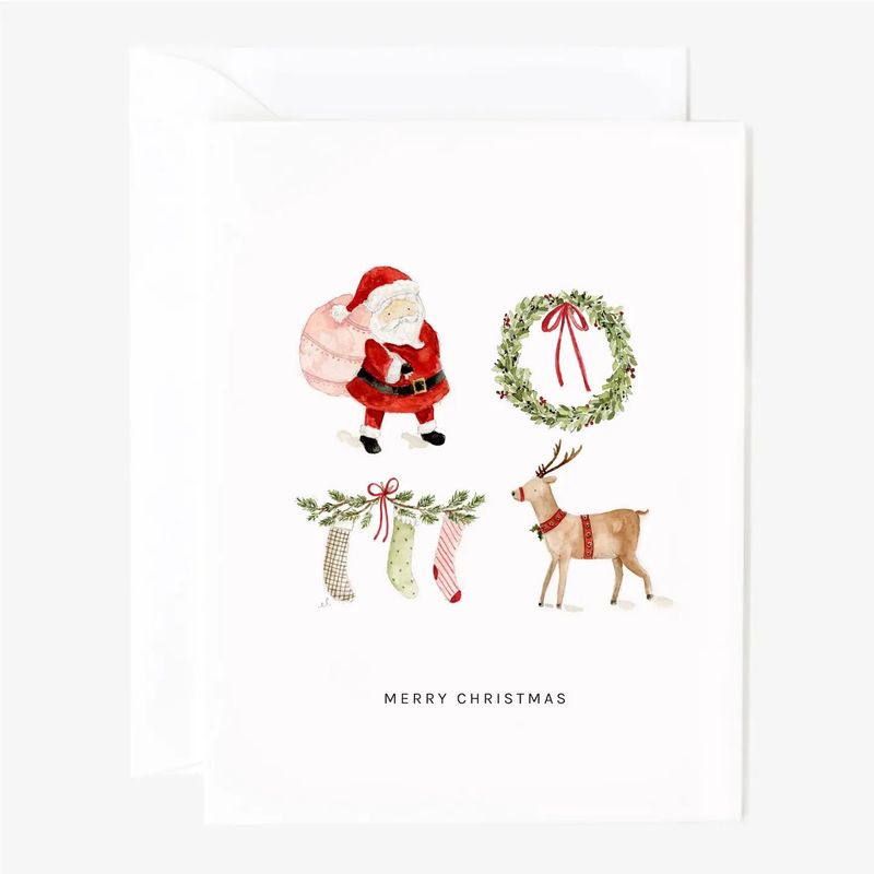 Merry Christmas Santa Card - Emily Lex Studio