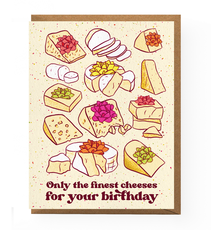 Cheese Birthday Card by BOSS DOTTY PAPER Co.