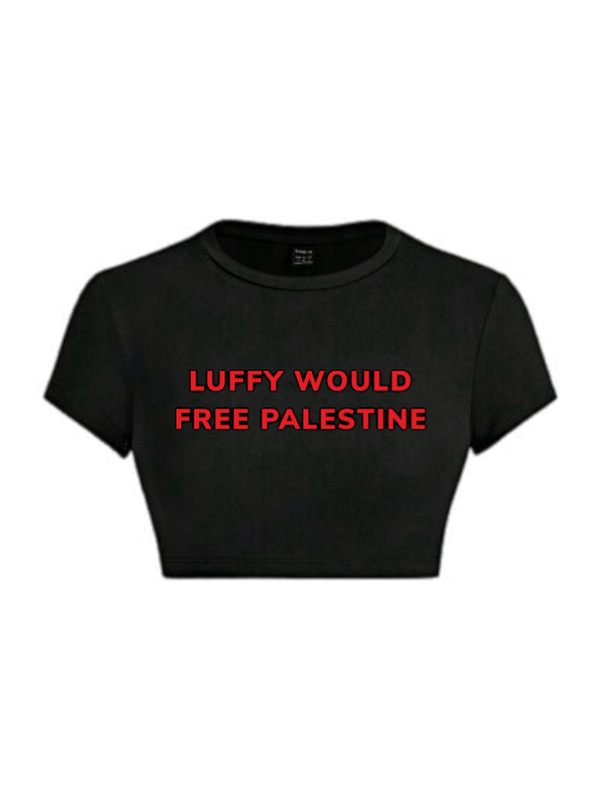 Luffy Would Free Palestine Crop Top