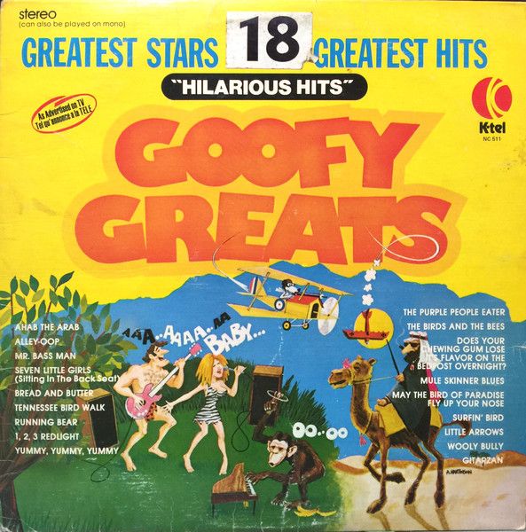 Various – 18 Goofy Greats (VG, 1979, LP, Misprint Cover, K-Tel – NC 511)