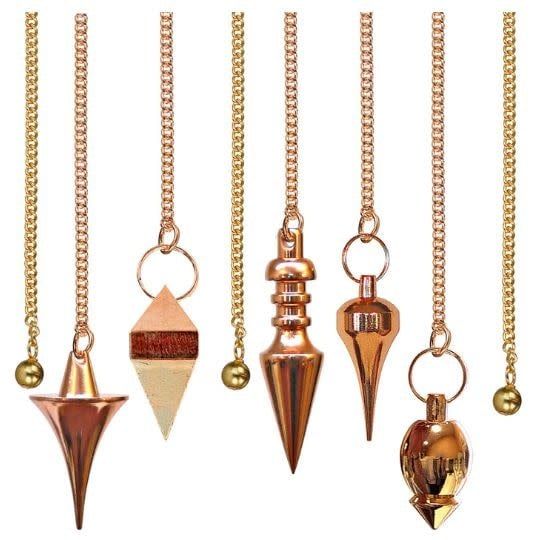 Assorted Copper Colour Metal Pendulums
