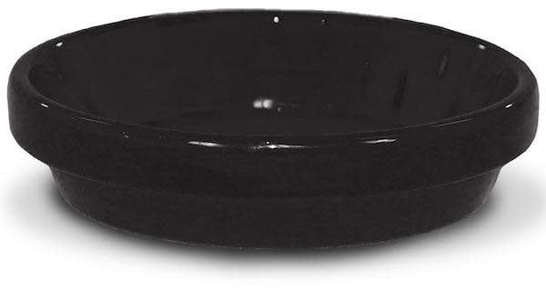 8" Saucer Glazed Black