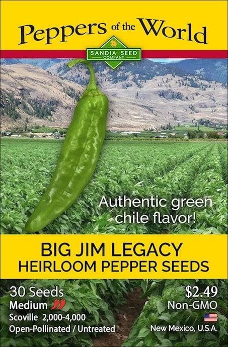 Seed Pepper Big Jim Legacy Heirloom - Capsicum annuum