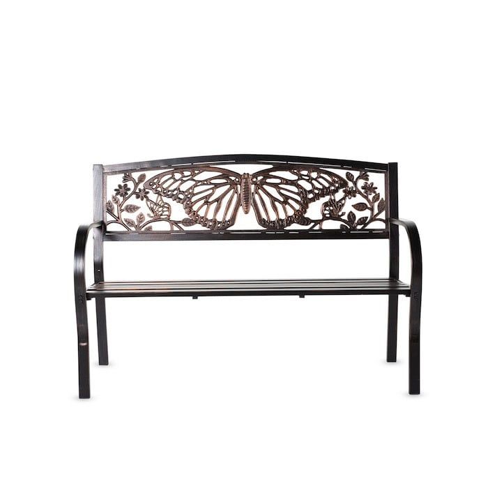Bench Butterfly & Flowers 21x50x33 Metal