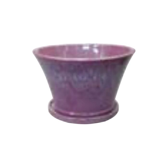 Pot Flare Taper Planter w/Saucer Lrg 11.8x7.8 Falling Purple