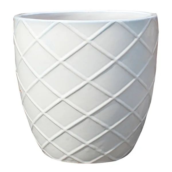 Pot Matrix Lattice Egg Lrg 17x16.5 White