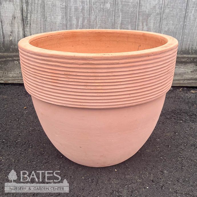 Pot Linea Banded Planter Sml 10x8 Asian Terracotta