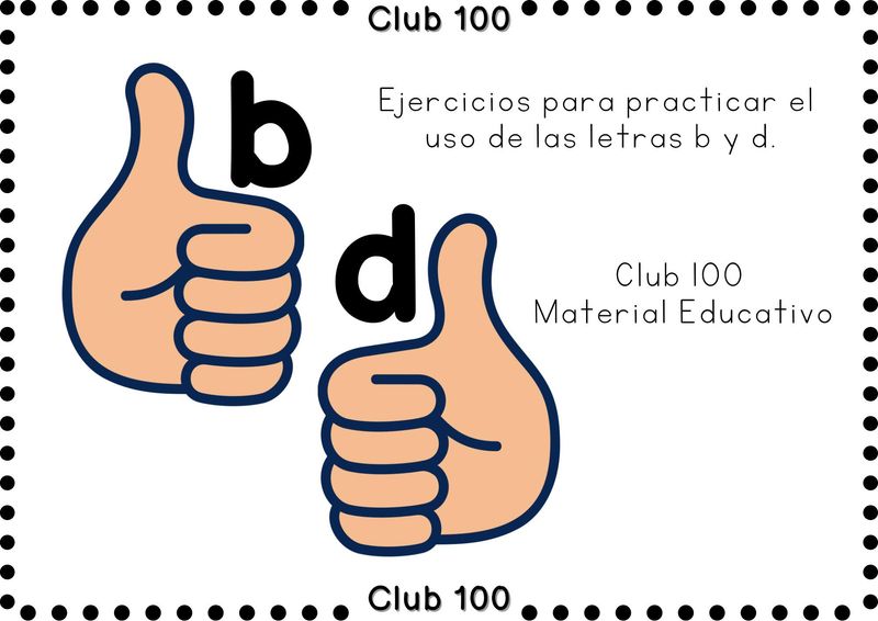 Ejercicios para practicar la letra b y d