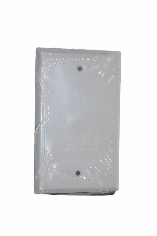 Single Gang Blank Switch Plate Outlet Cover All Weather Outdoor RV Tin