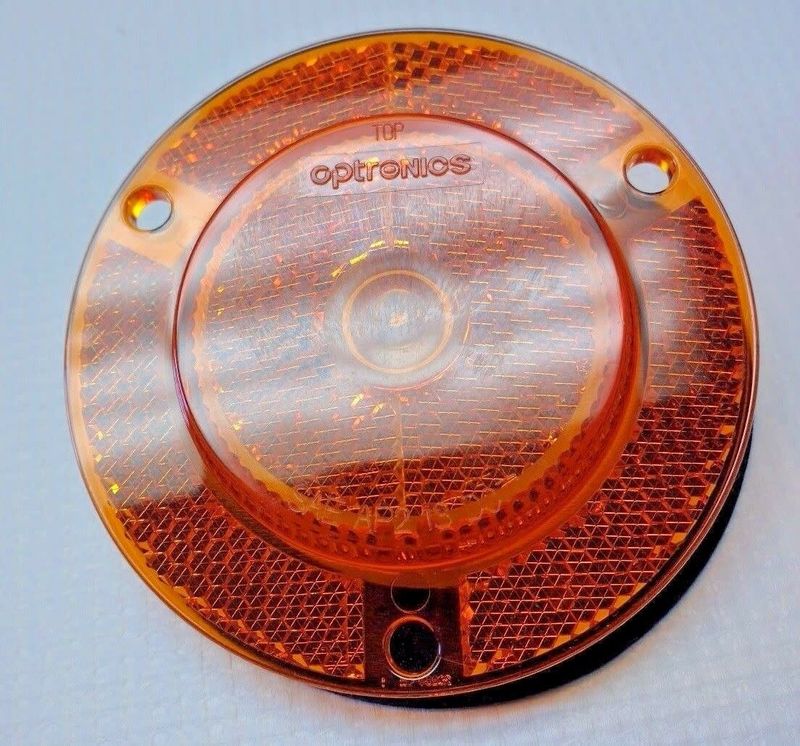 10-Optronics 3" Round Amber Side Marker Clearance Light Reflector MC52