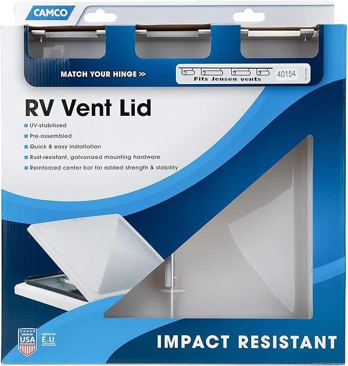 Camco 40154; Roof Vent Lid; 14" x 14"; Jensen Style
