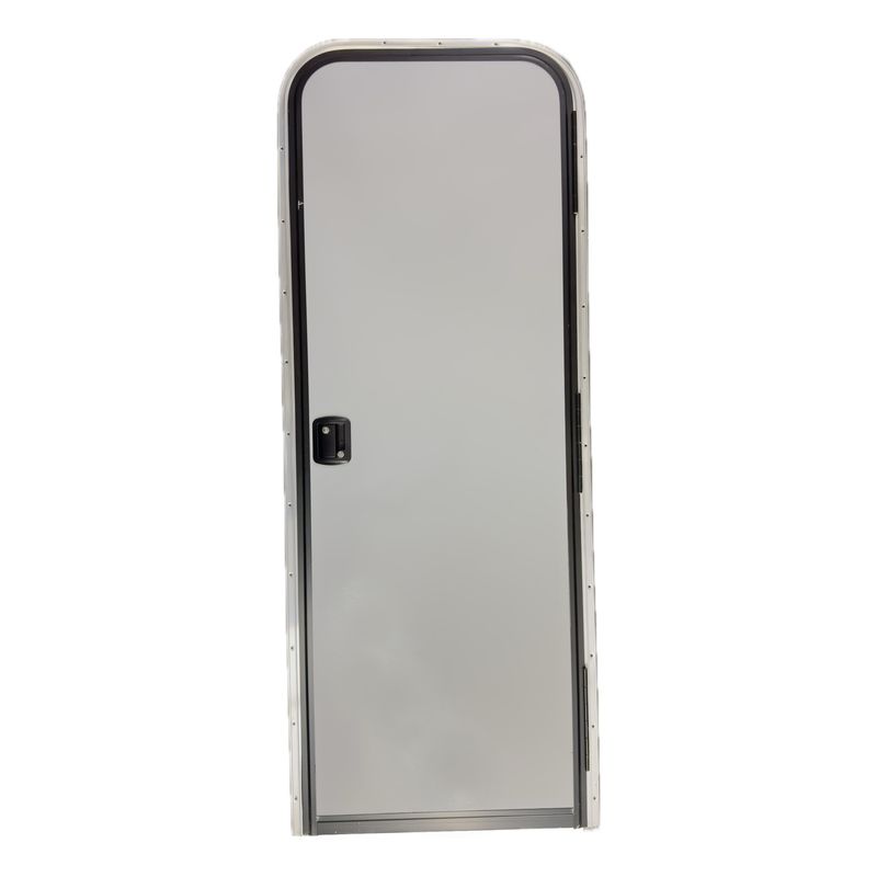 26" x 72" Gray with Aluminum Frame Entry Door No Window