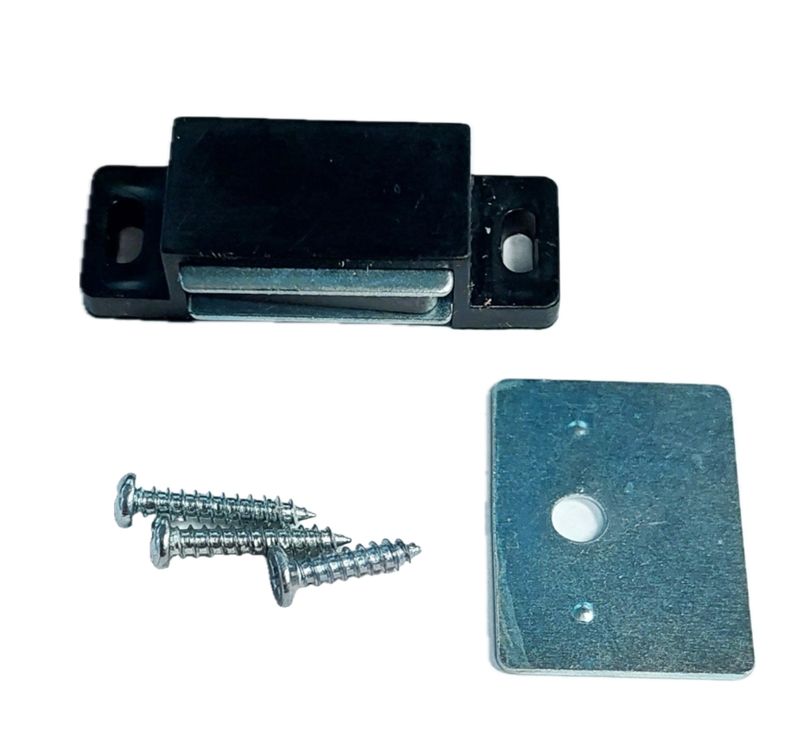 Black Magnetic Cabinet Door Catch with Zinc Strike