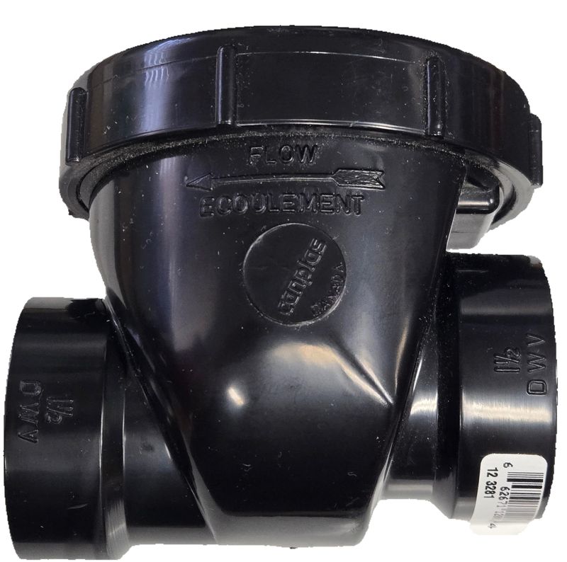 Canplas 1½" ABS Backwater Valve with Hub