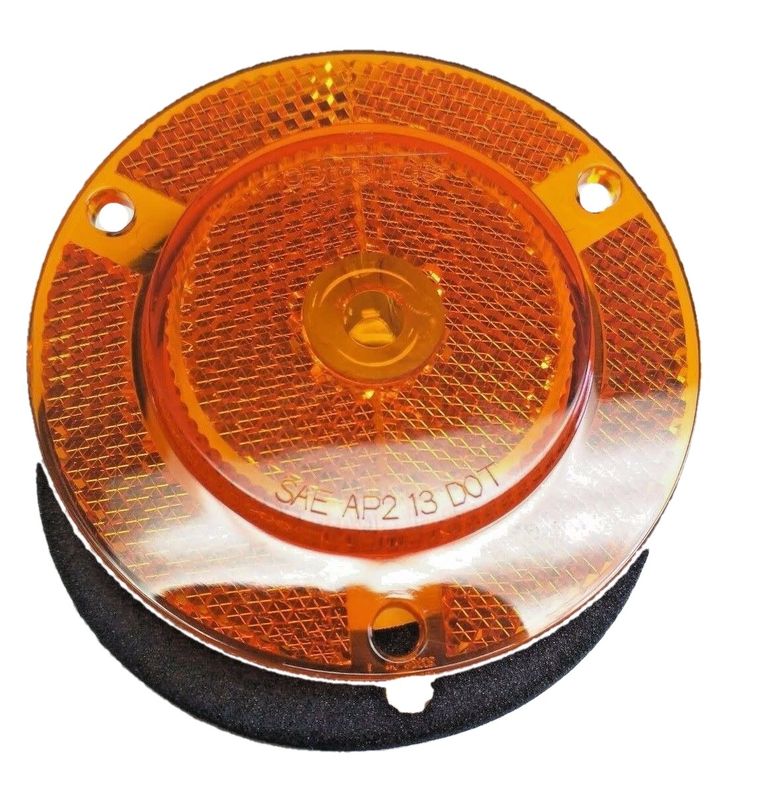 10-Optronics 3" Round Amber Side Marker Clearance Light Reflector MC52