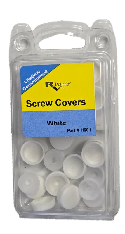 RV Designer Screw Covers - White