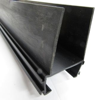 Slide-Out Seal Co-Extruded Double Wiper For 1-1/4" Walls 84" Black