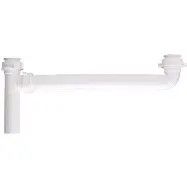 Keeney 1 1/2" x 16" White Plastic Slip Joint End Outlet Continuous Waste