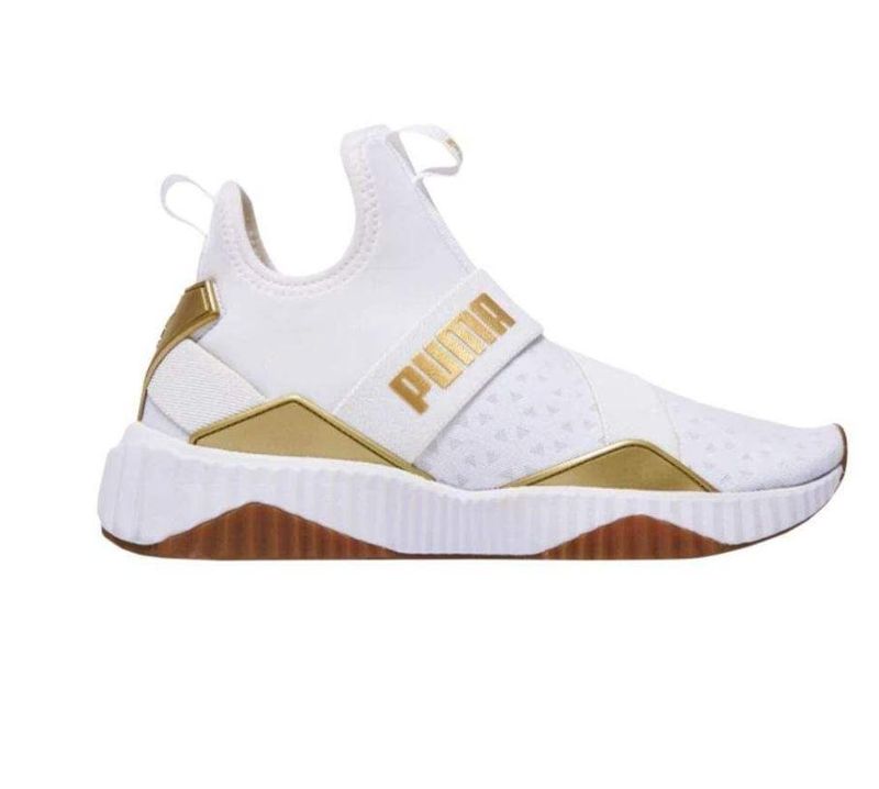 PUMA WOMEN'S DEFY MID SPARKLE WHT ATHLETIC SHOE