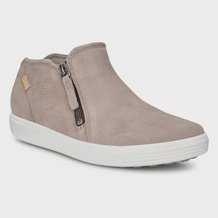 ECCO WOMEN'S SOFT 7 LOW CASUAL BOOTIES GREY