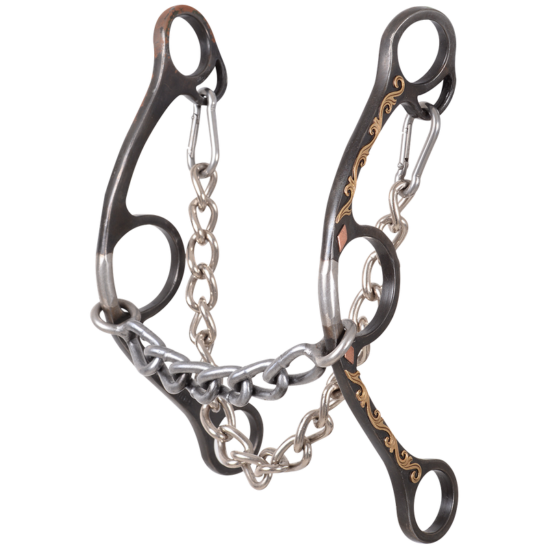 Sherry Cervi Chain Long Shank Gag Barrel Bit