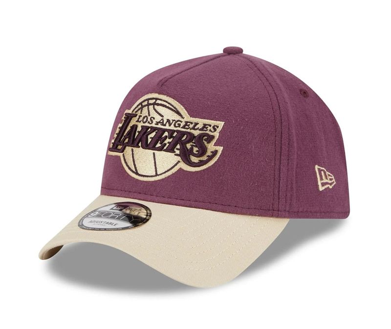 LOS ANGELES LAKERS NBA CAP 9FORTY A-FRAME MOLESKIN MARRON