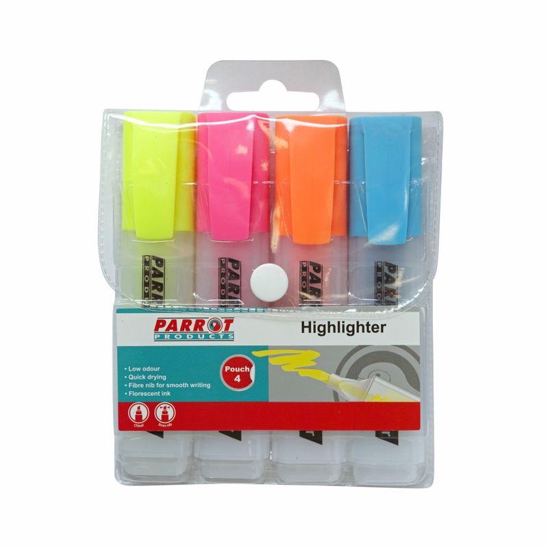 Parrot Highlighter - 4 Pack