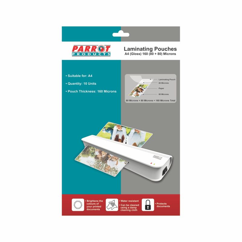 Parrot A4 Laminating Pouches