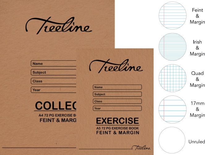 Treeline A5 Soft Cover Exercise Books