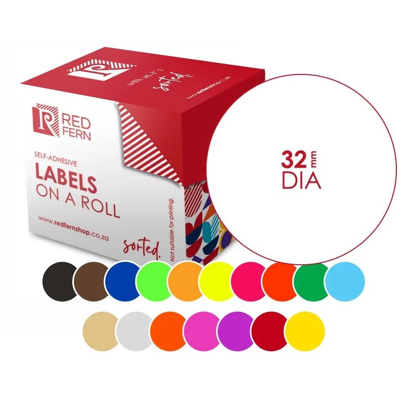 Redfern Round Colour Code Rolls - 32mm (C32)