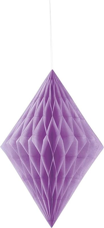 14" Purple Honeycomb Diamond Hanging Decorations