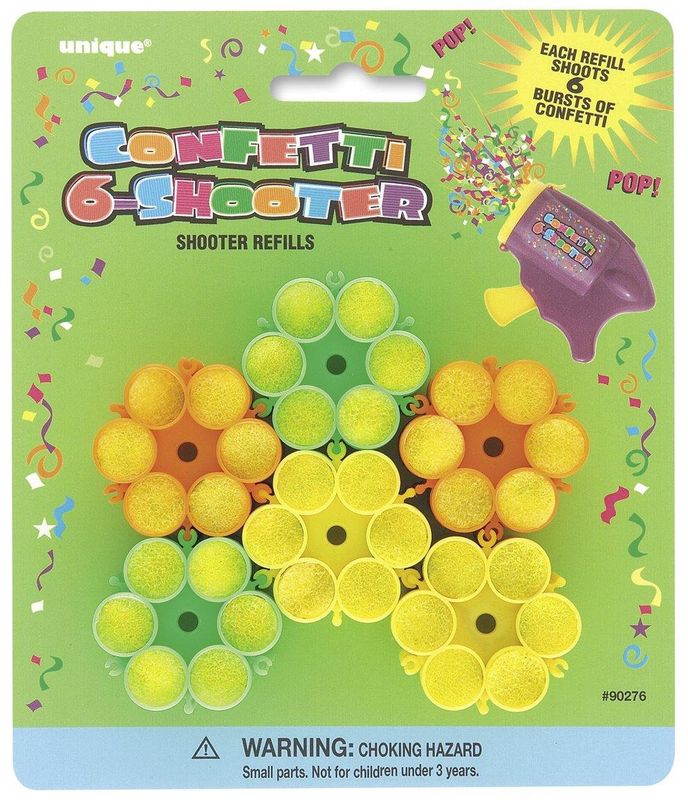 Confetti 6-Shooter Shooter Refills