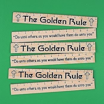12" "The Golden Rule" Wooden Ruler (Ruler Stationery