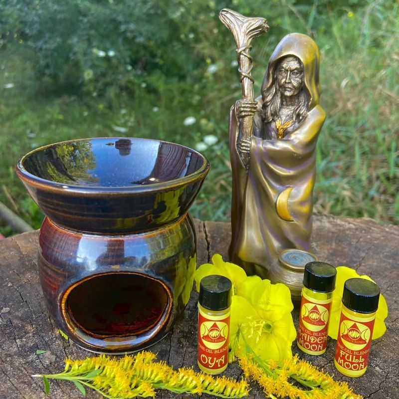 Luna Ignis Ceramic Oil Diffuser Dark Brown Gold