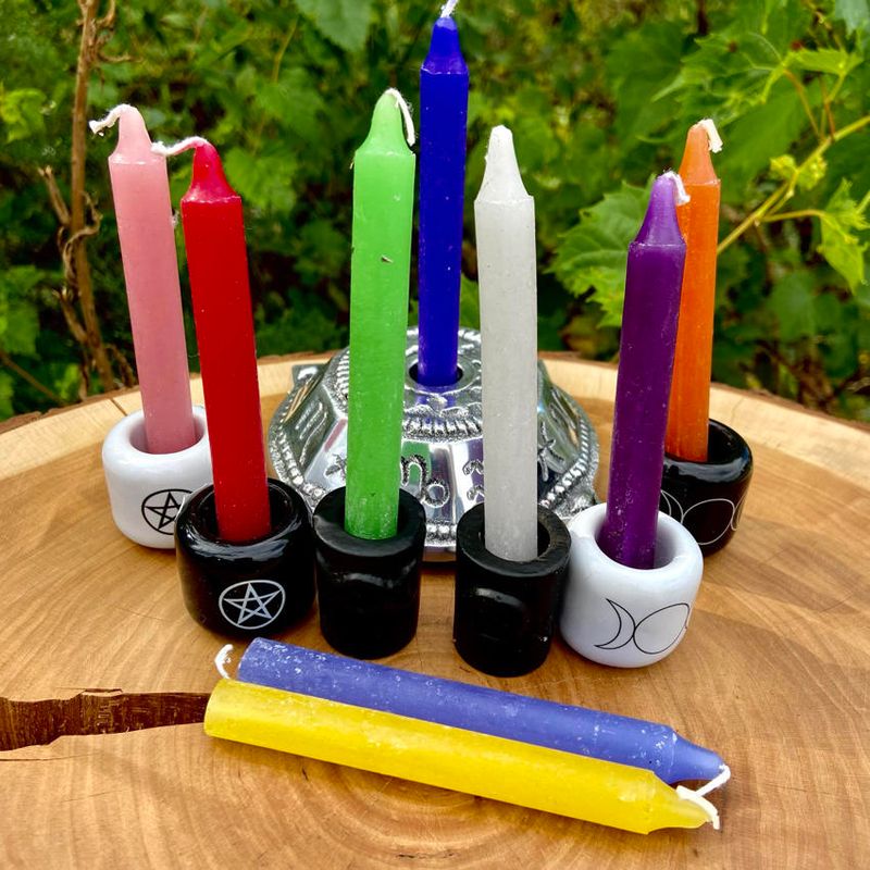 Spell or Chime candles for witchcraft, pagan and wicca candle magick