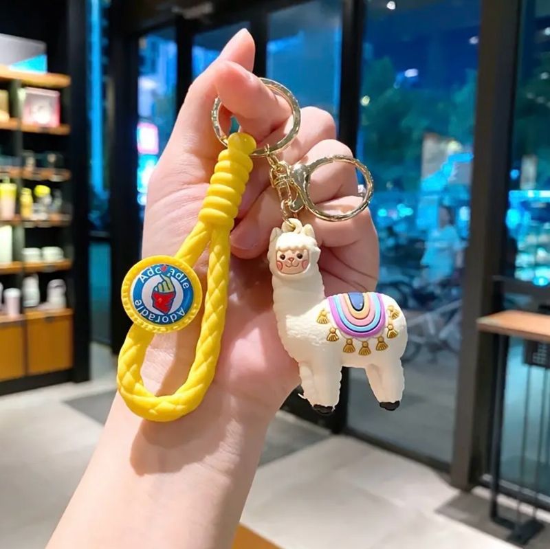 Alpaca Silicone Keychain