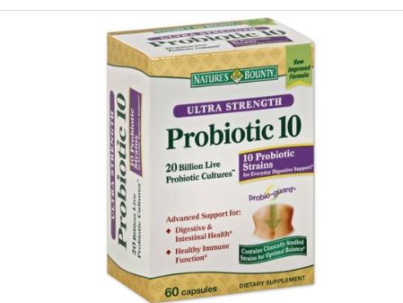 Nature's Bounty Ultra Strength Probiotic 10 Digestive Health Capsules ...