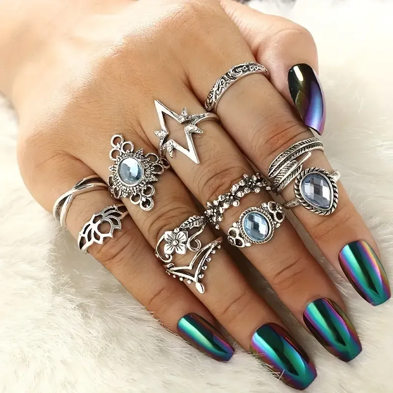 BOHO 11 PIECE RING SET – Store – Sparkly Expressions Jewelry Fashion ...