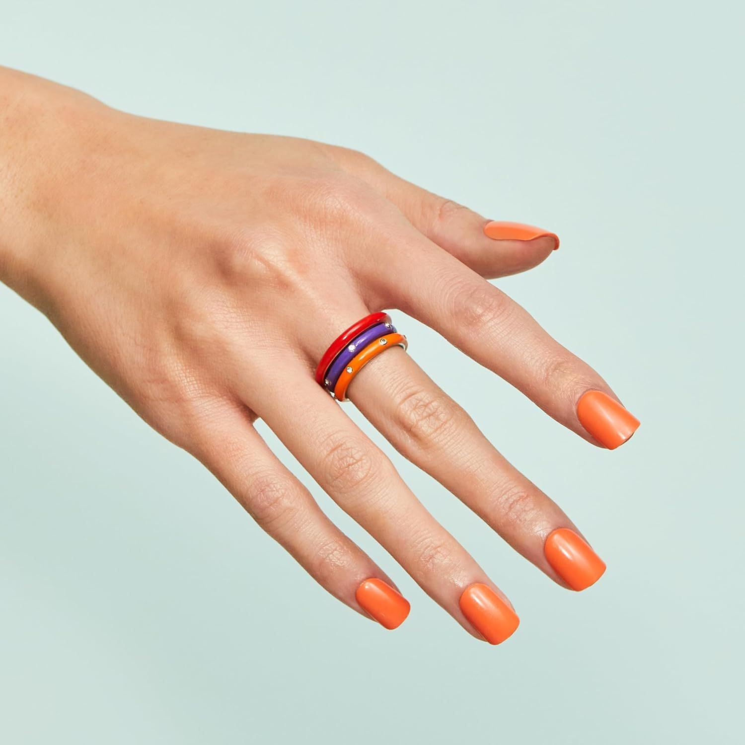 SELF ADHESIVE PRESS ON NAILS – MANGO TANGO – SHORT SQUARED OVAL – Store – Sparkly Expressions ...